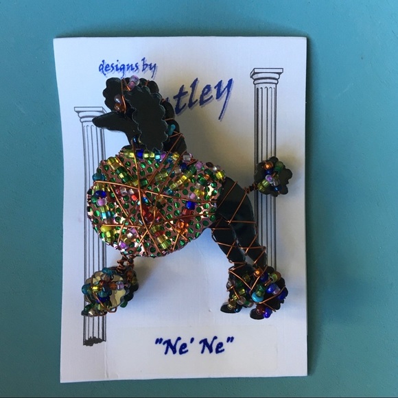 Jewelry | Unique Whimsical Black Poodle Broochpin | Poshmark